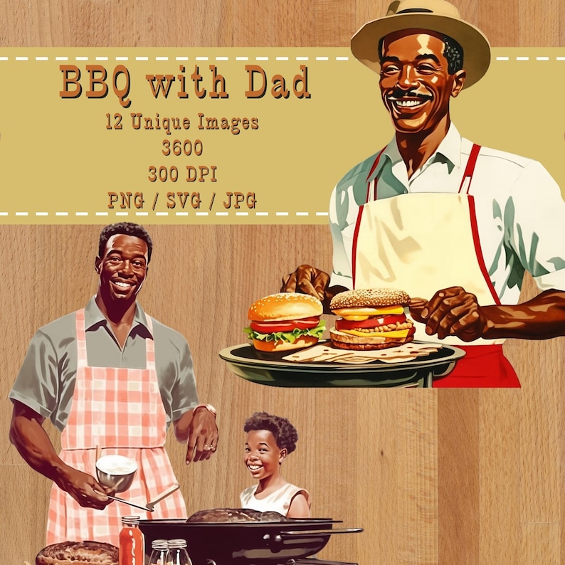Happy Father&#039;s Day BBQ Graphics Pack, Grill and Barbecue Clipart ...