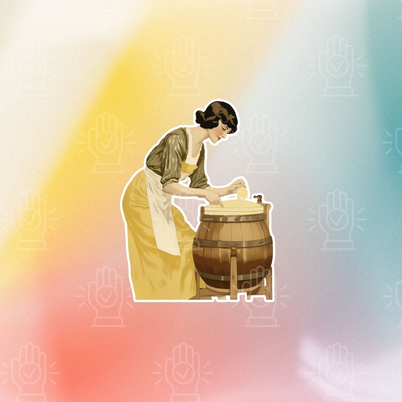 Clip Art Retro Woman 1920 Vector Art Vintage Homemaker PNG Housewife ...