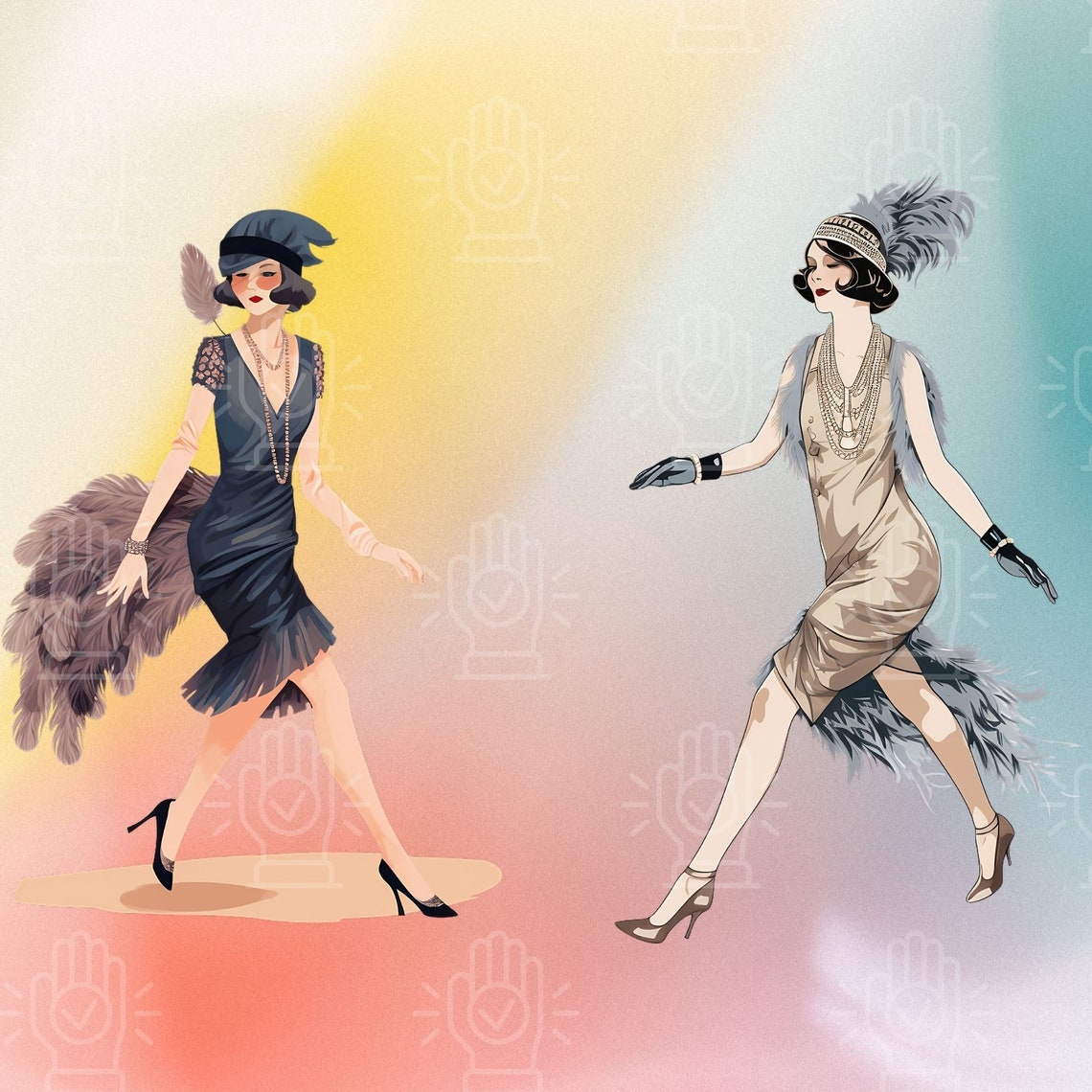 Clip Art Retro Woman 1920 Vector Art Vintage Homemaker PNG Housewife ...