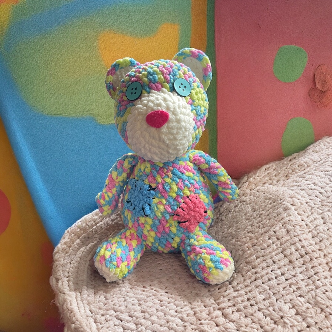 Patchy Bear Crochet Pattern - Etsy