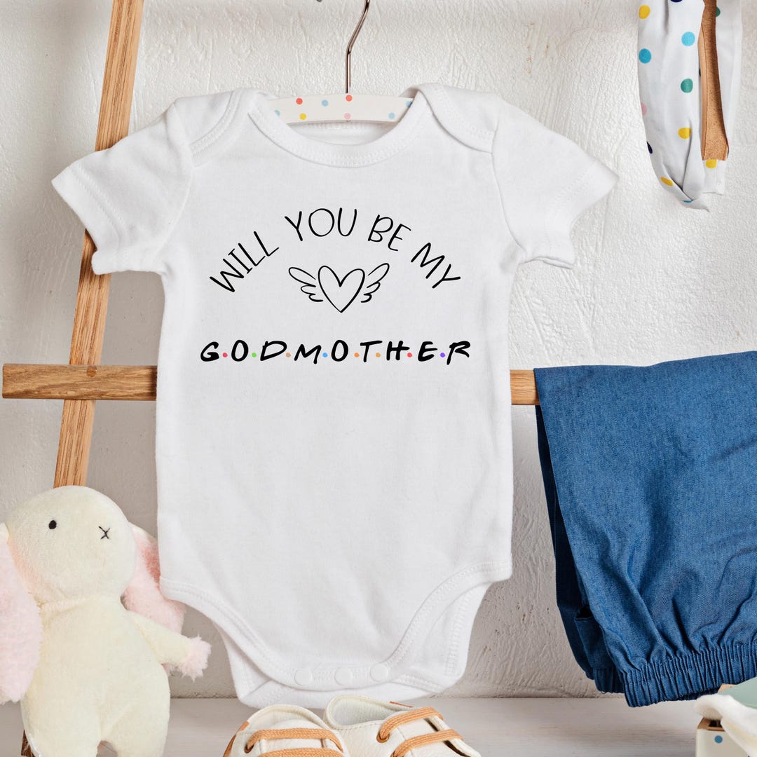 Godmother Gift, Godmother Proposal Bodysuit Cute Pregnancy Announcement Bodysuit ,godmother ...