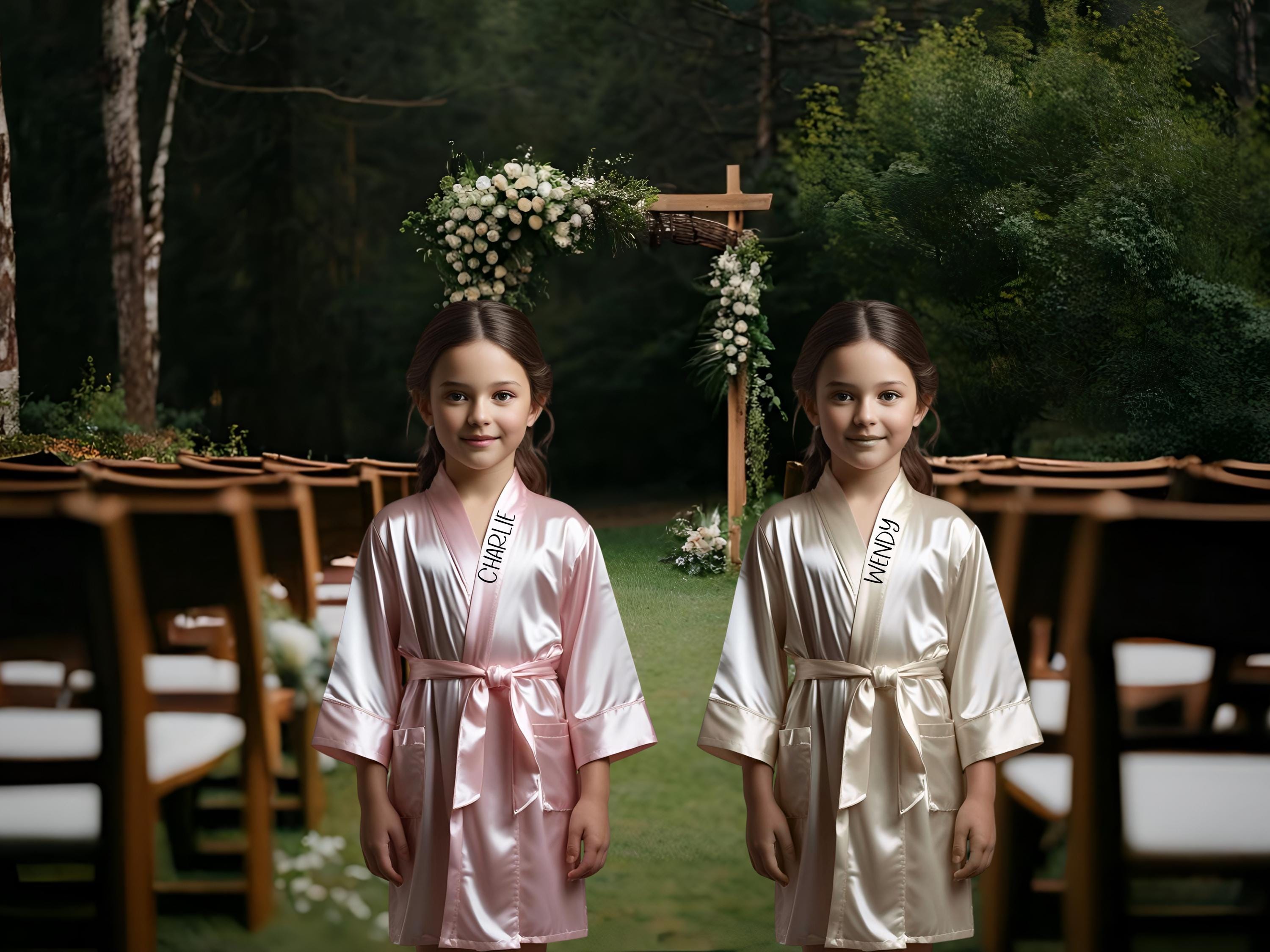 Custom Spa Birthday Party Robes, Custom Kids Satin Robes, Sleepover ...