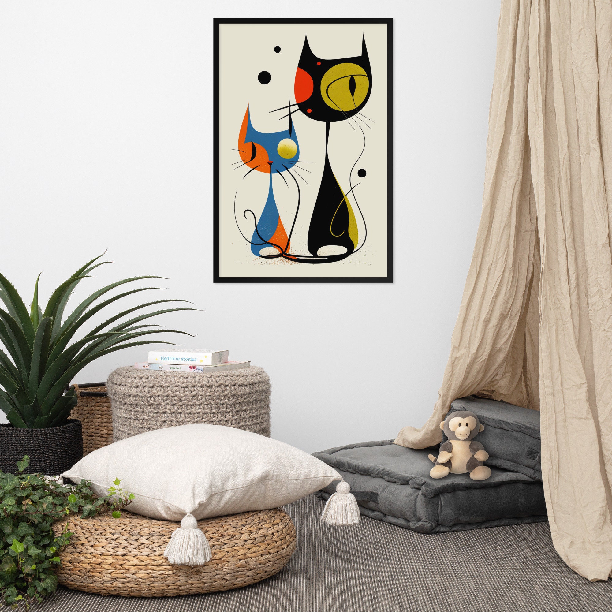 Whimsical Cats Digital Download, Printable Wall Art, Ready to Print ...