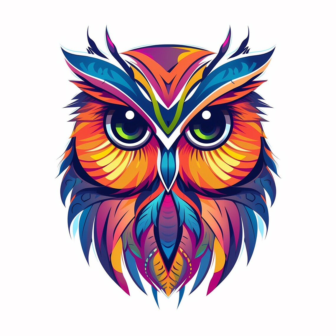 Owl Illustrations Digital Stickers Owl Clipart Scrapbooking Mystical ...