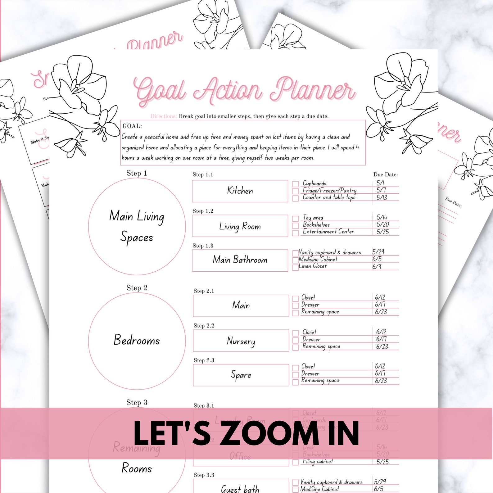 Goal-setting Worksheet/goal Action Step Planner: Achieve Your Dreams ...