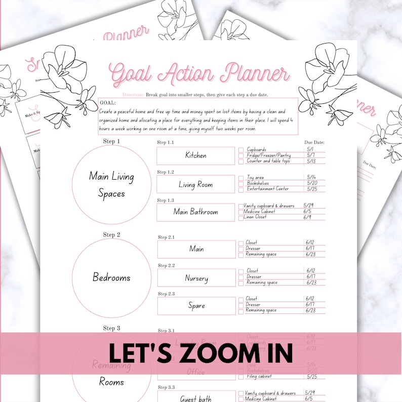 Goal-setting Worksheet/goal Action Step Planner: Achieve Your Dreams ...