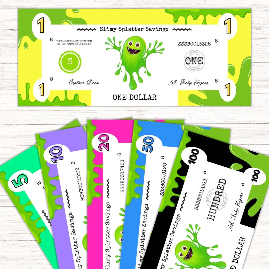 Slime Splatter Gross Icky Sticky Fun, Printable Pretend Play, Dramatic ...