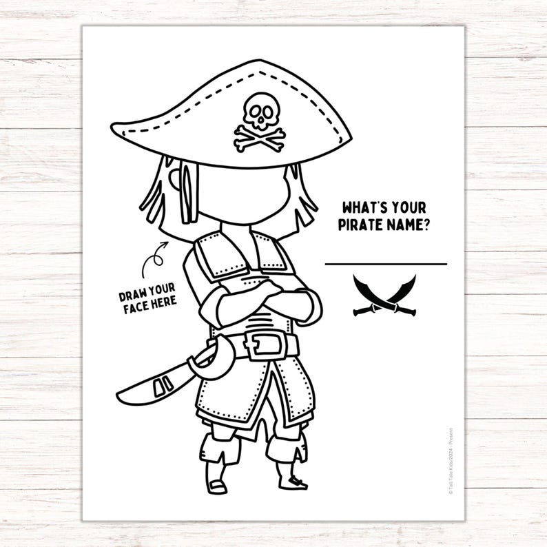 Pirate Draw Your Face Sheet, Drawing Prompt, Art Project Worksheet ...