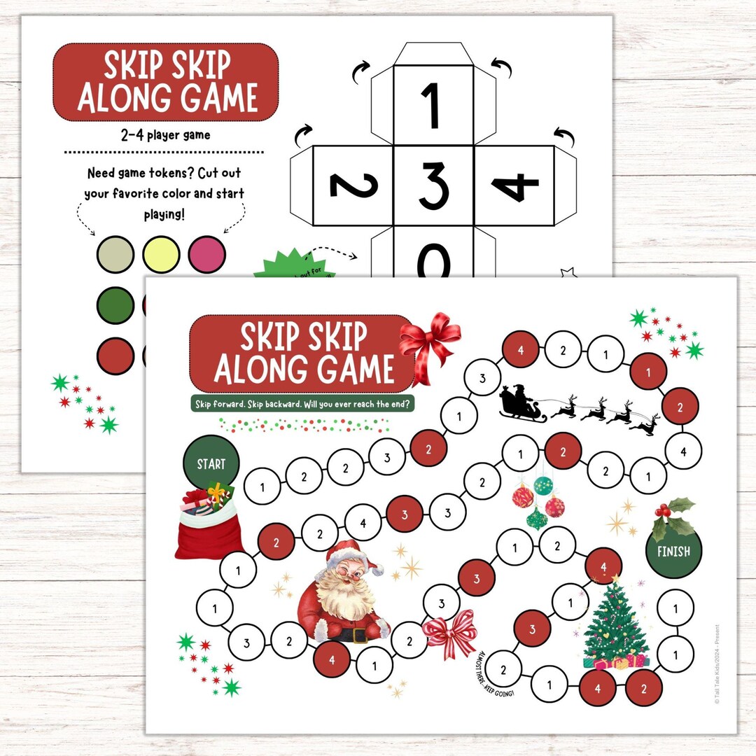 Skip Skip Along Game, Christmas Party Game, Santa Claus Presents ...