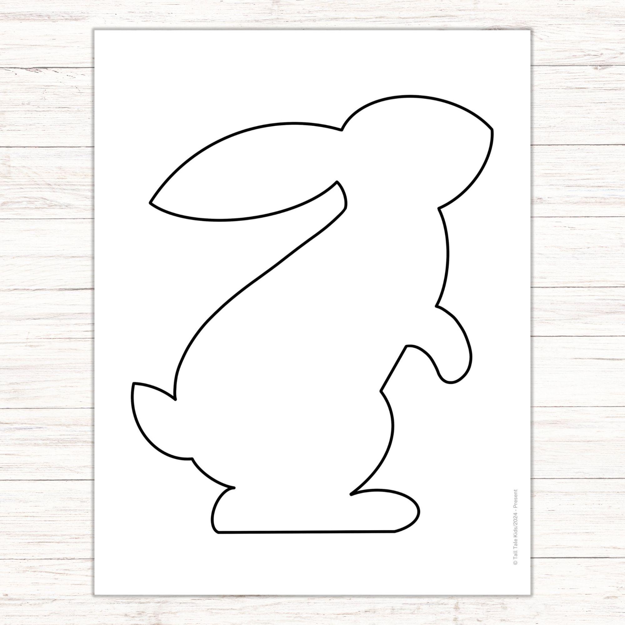Osterhase Umriss Zum Ausdrucken