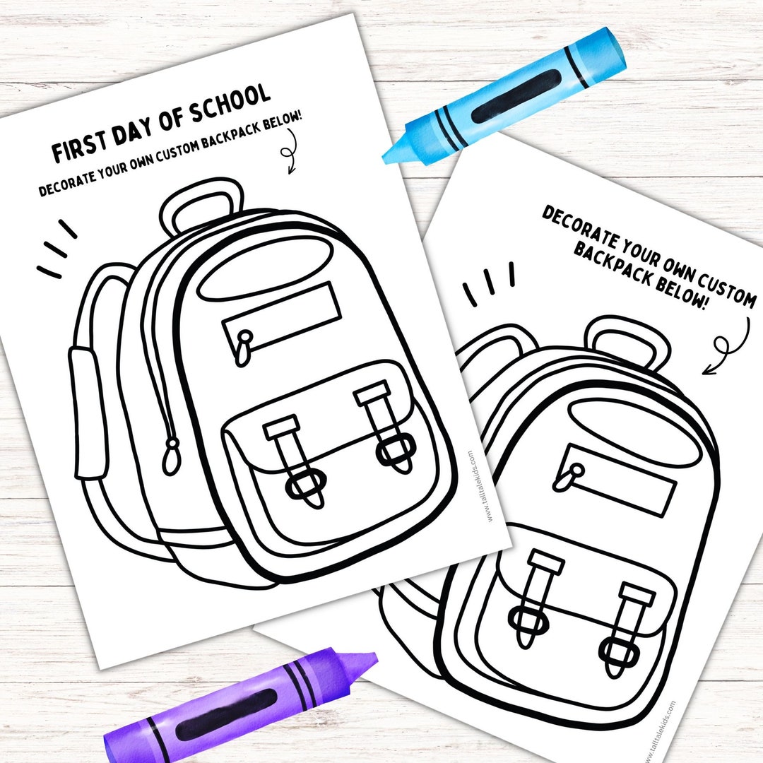 Buy Printable, Digital Download, Fun Coloring Page Sheet Activity, Back ...