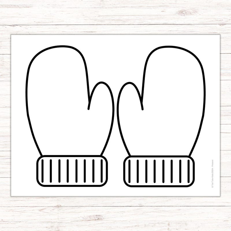 Winter Mitten Cutouts - Etsy