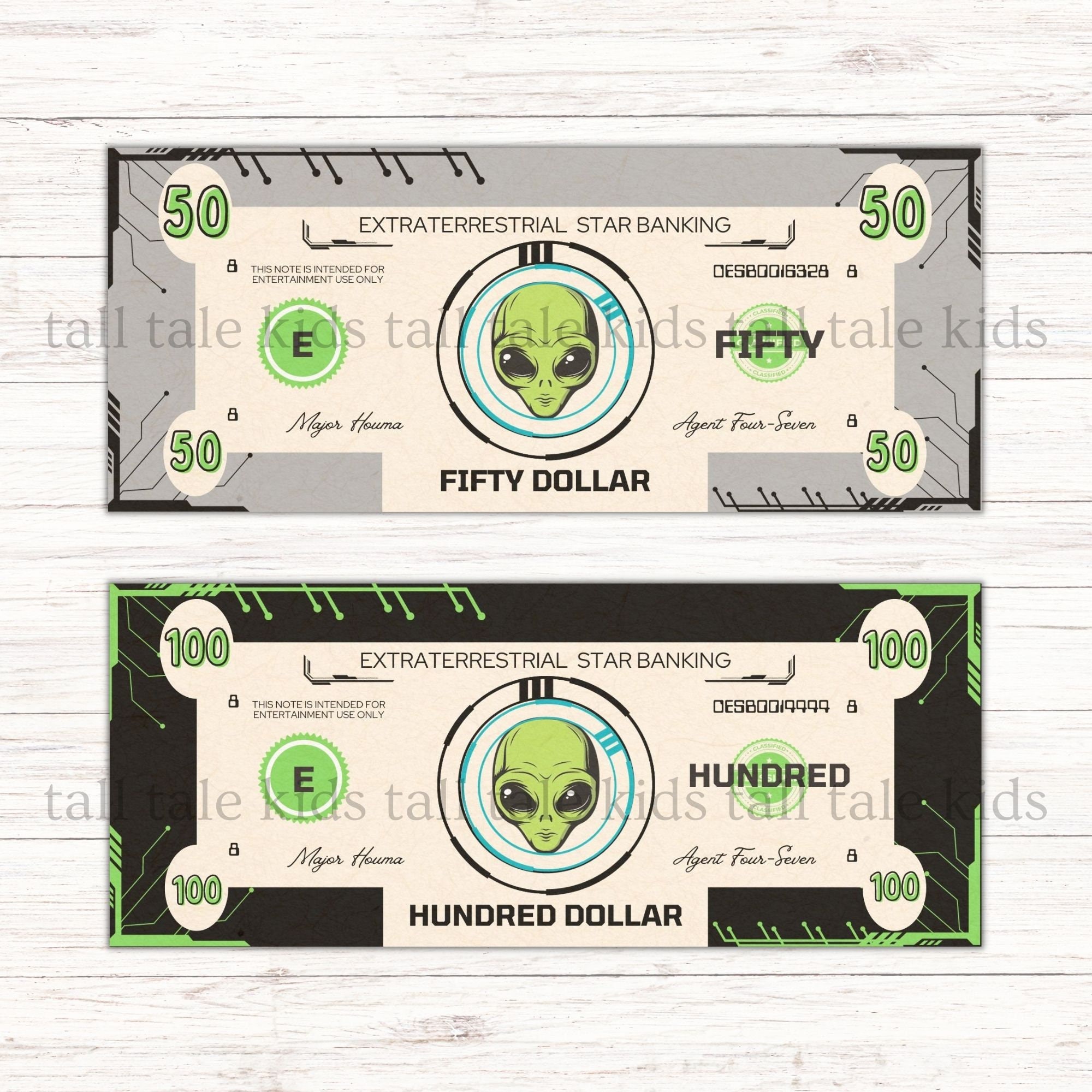 Printable Pretend Play Money Currency Dollar Alien Outer - Etsy Australia