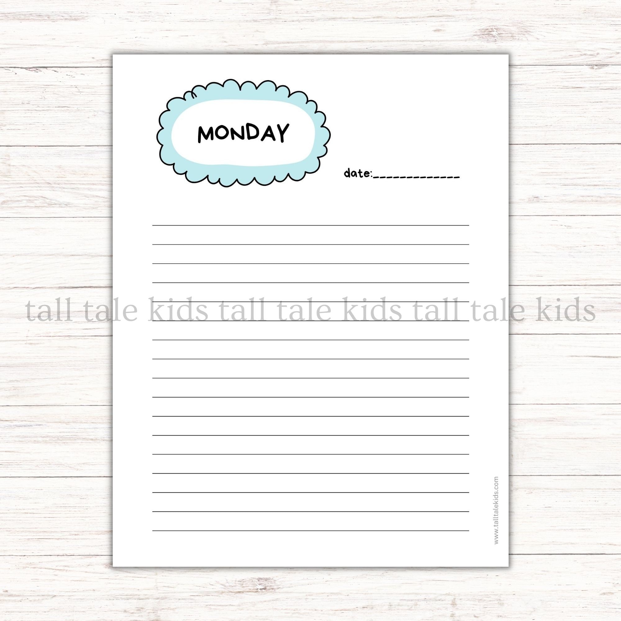 Digital Download, Printable Daily Sheet Pages, Journal, Diary, Creative ...