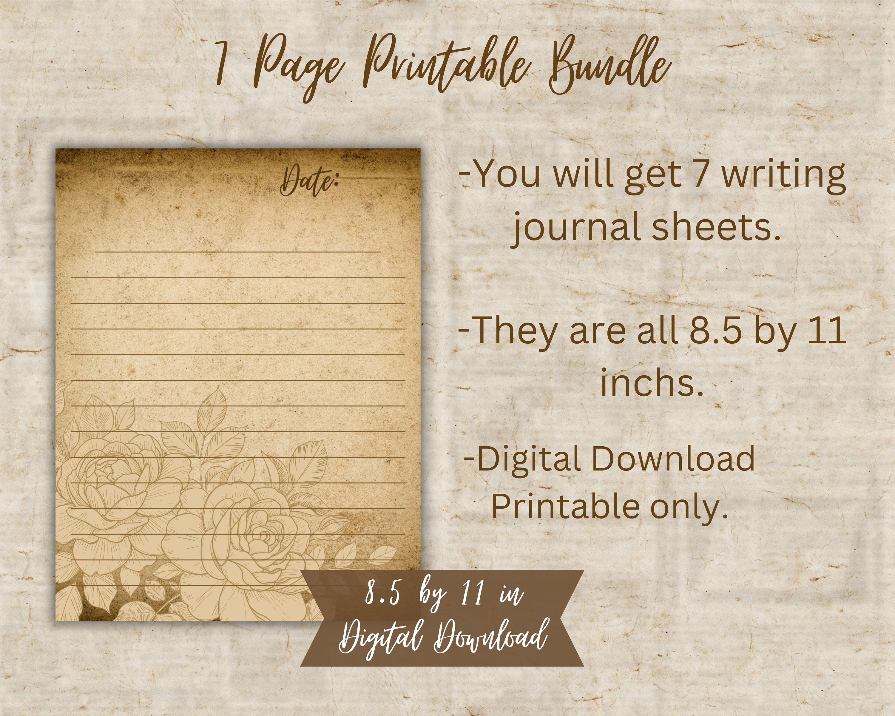 Old Vintage Writing Journal Pages - Etsy