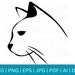Printable Cat SVG File Cat SVG Cute Cat Svg Cat Face Svg Black Cat Svg ...