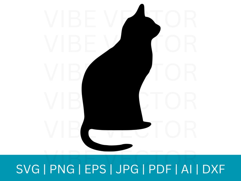 Cat SVG Cat Sitting SVG Animal Svg Black Cat Svg Cute Cat - Etsy