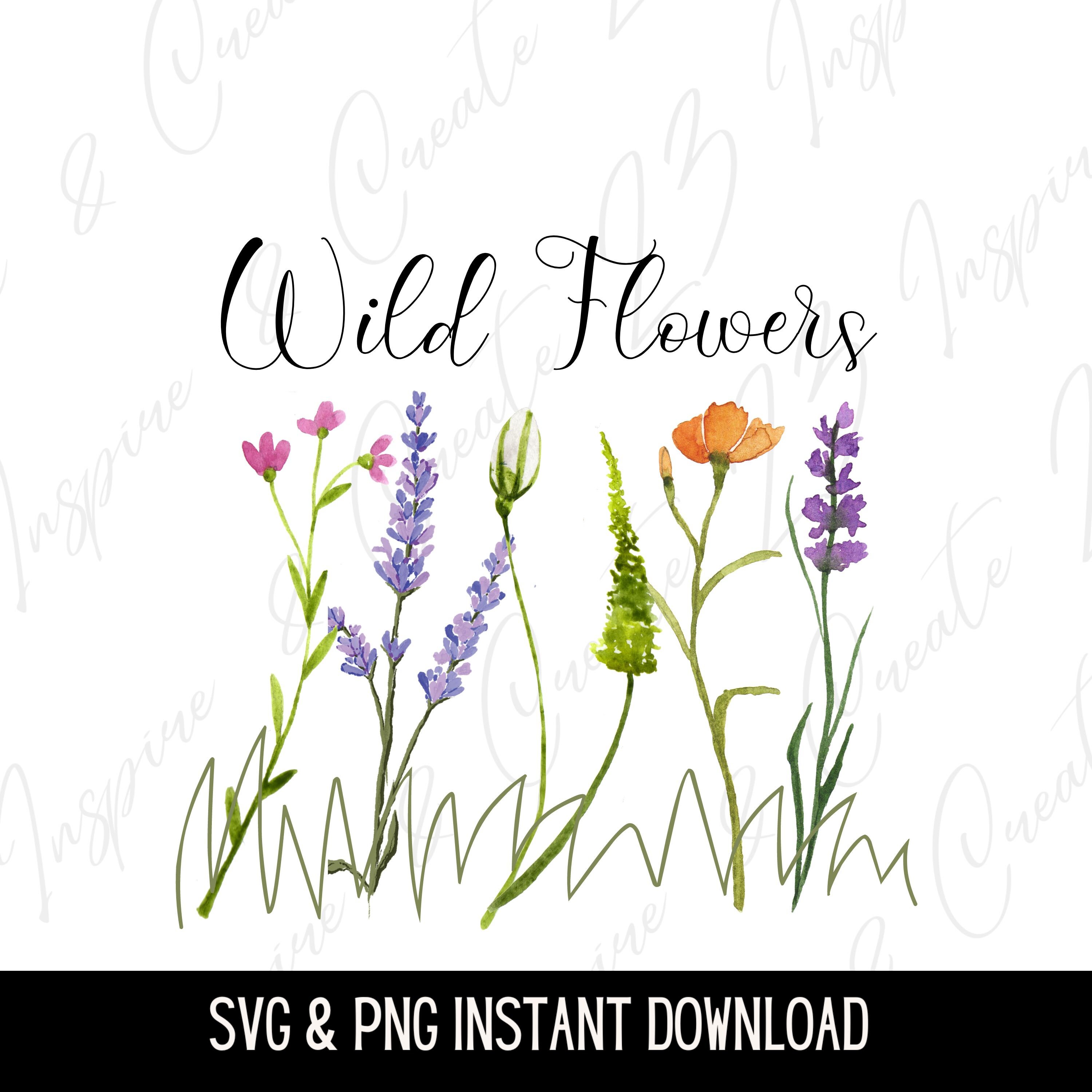 Wildflowers Svg Floral Svg Wild Flower Svg Flower Sketch - Etsy