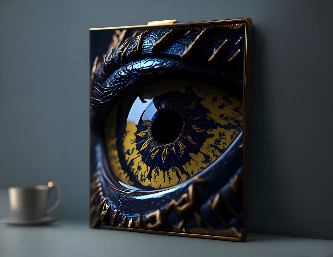 Surreal Abstract Eye Digital Print, Beautiful Iris Wall Art, Modern ...