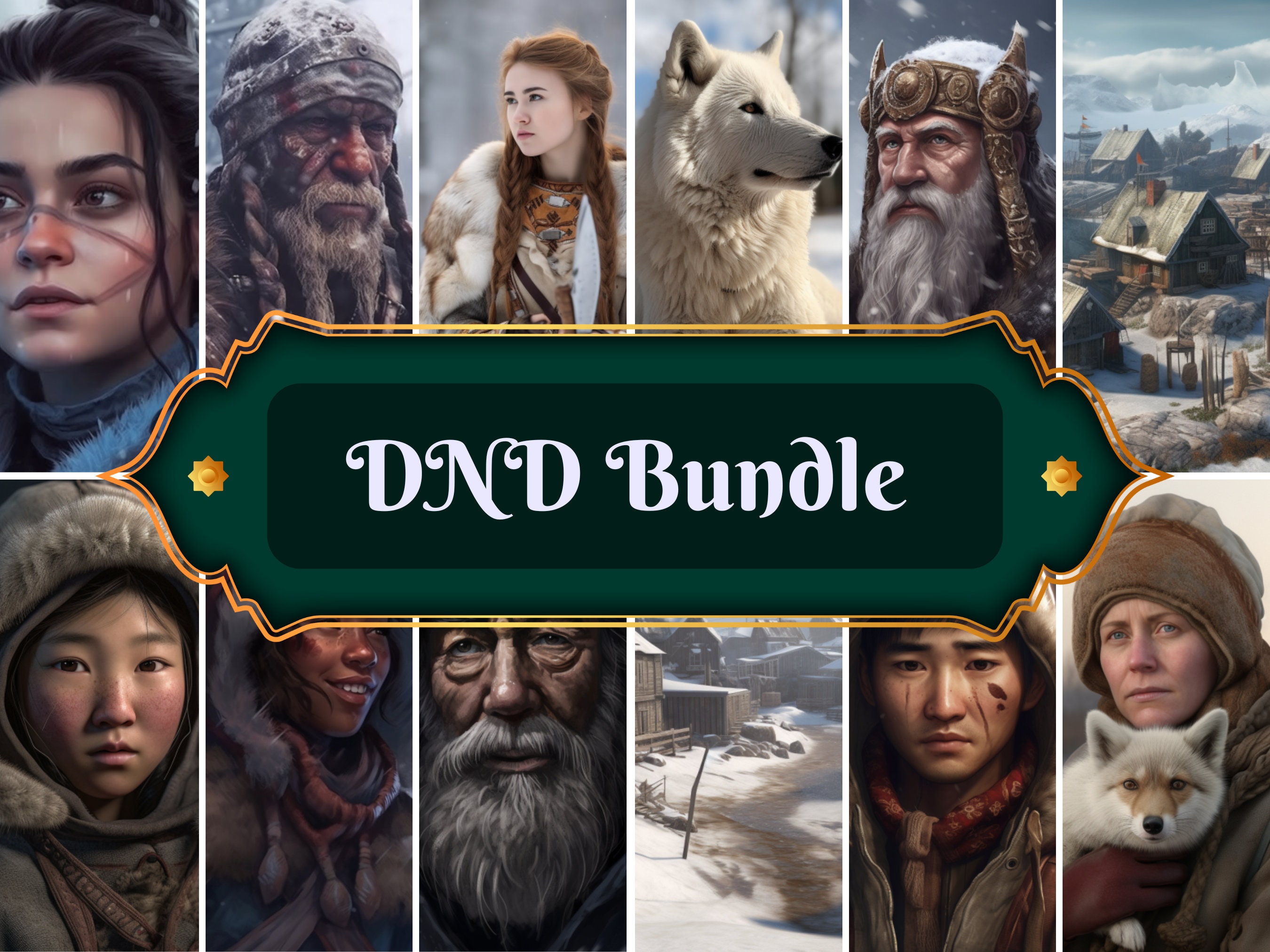 Arctic Village set of 16 DND Digital Assets Arctic DND Portraits and Scenes Digital Download - Etsy