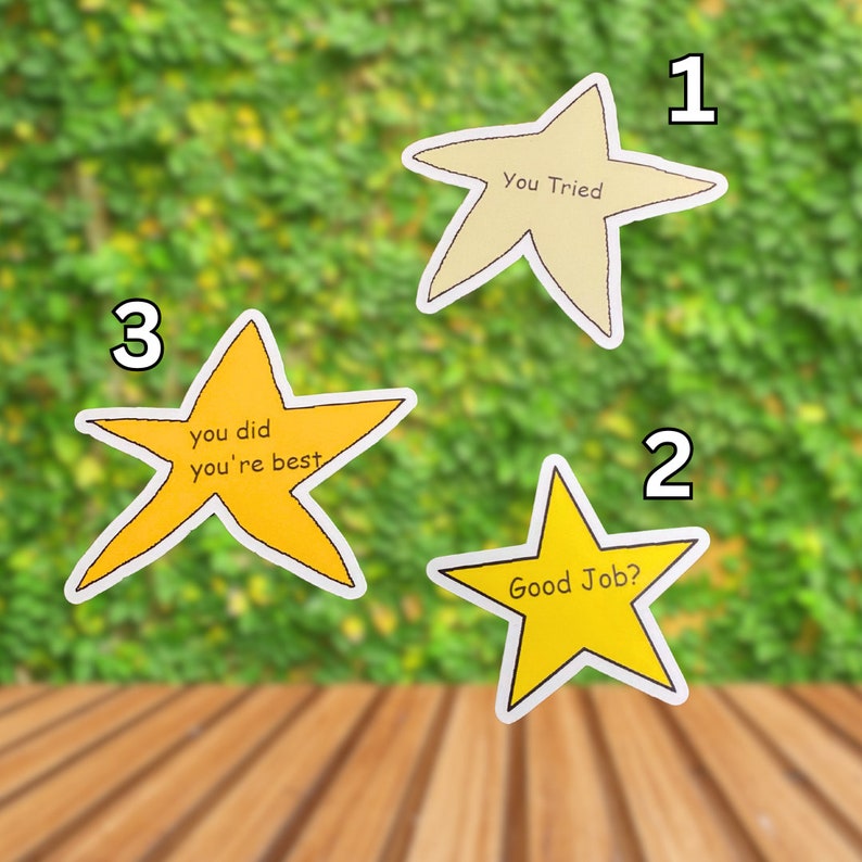 Good Job Star Sticker Meme You Tried Sticker Decal Waterproof & Easy ...