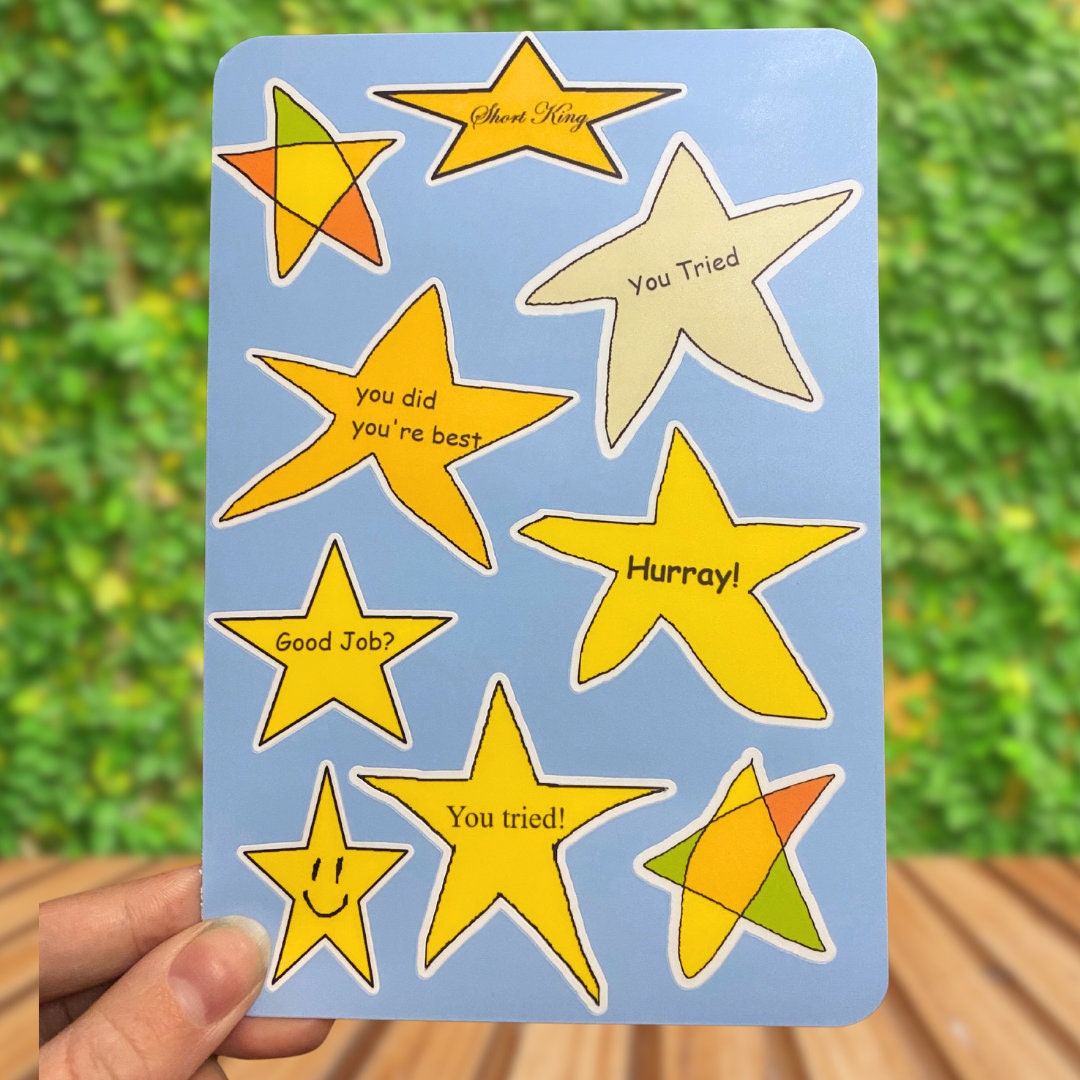 You Tried Stars Sticker Sheet Stickers for Teachers Waterproof and Easy ...