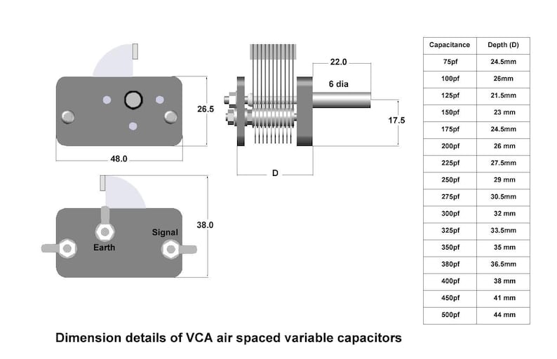Variable Capacitors 500pf Air Spaced Brand New - Etsy