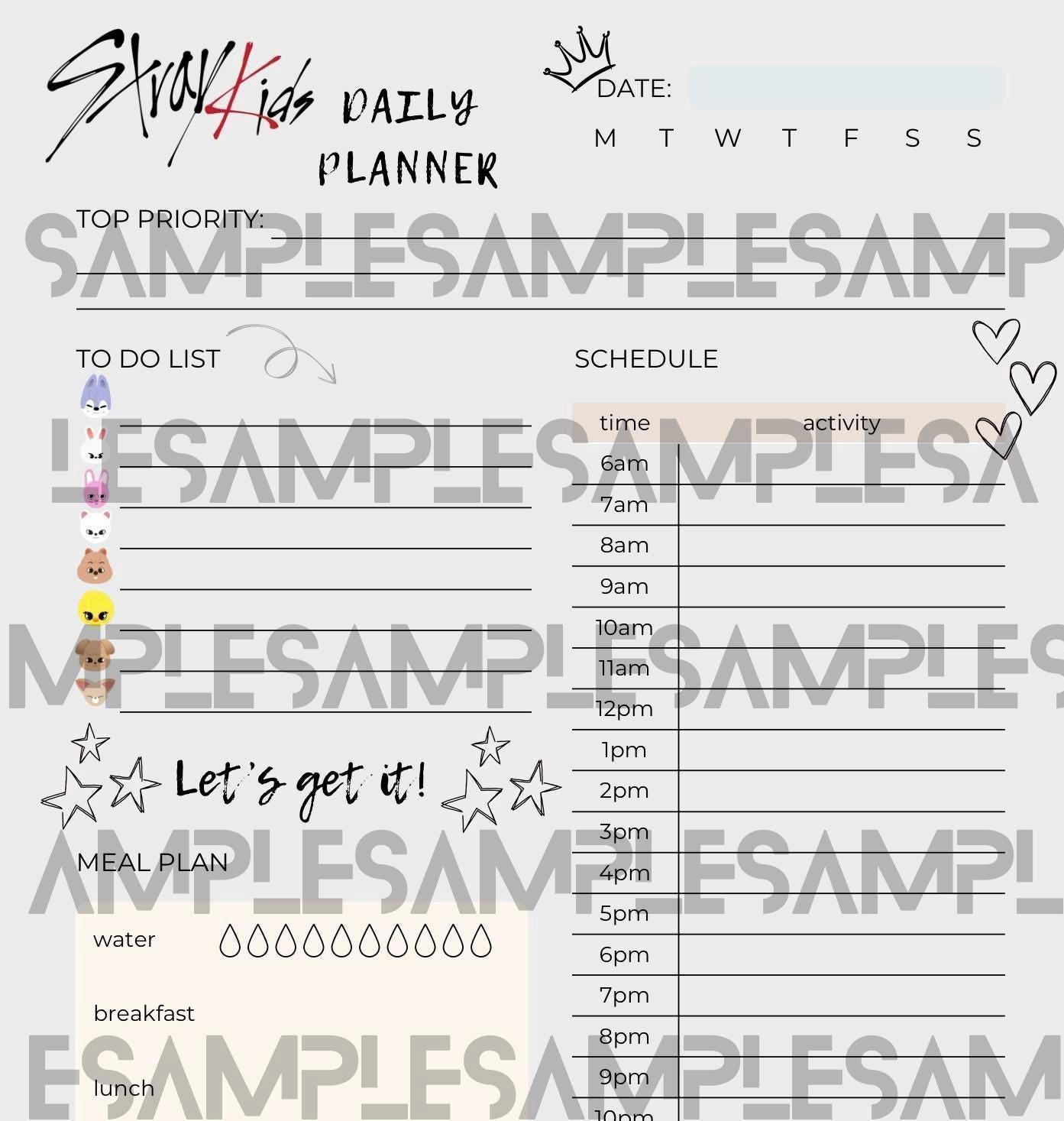 Stray Kids SKZOO K-pop Digital Planner Page | Printable PDF - Etsy