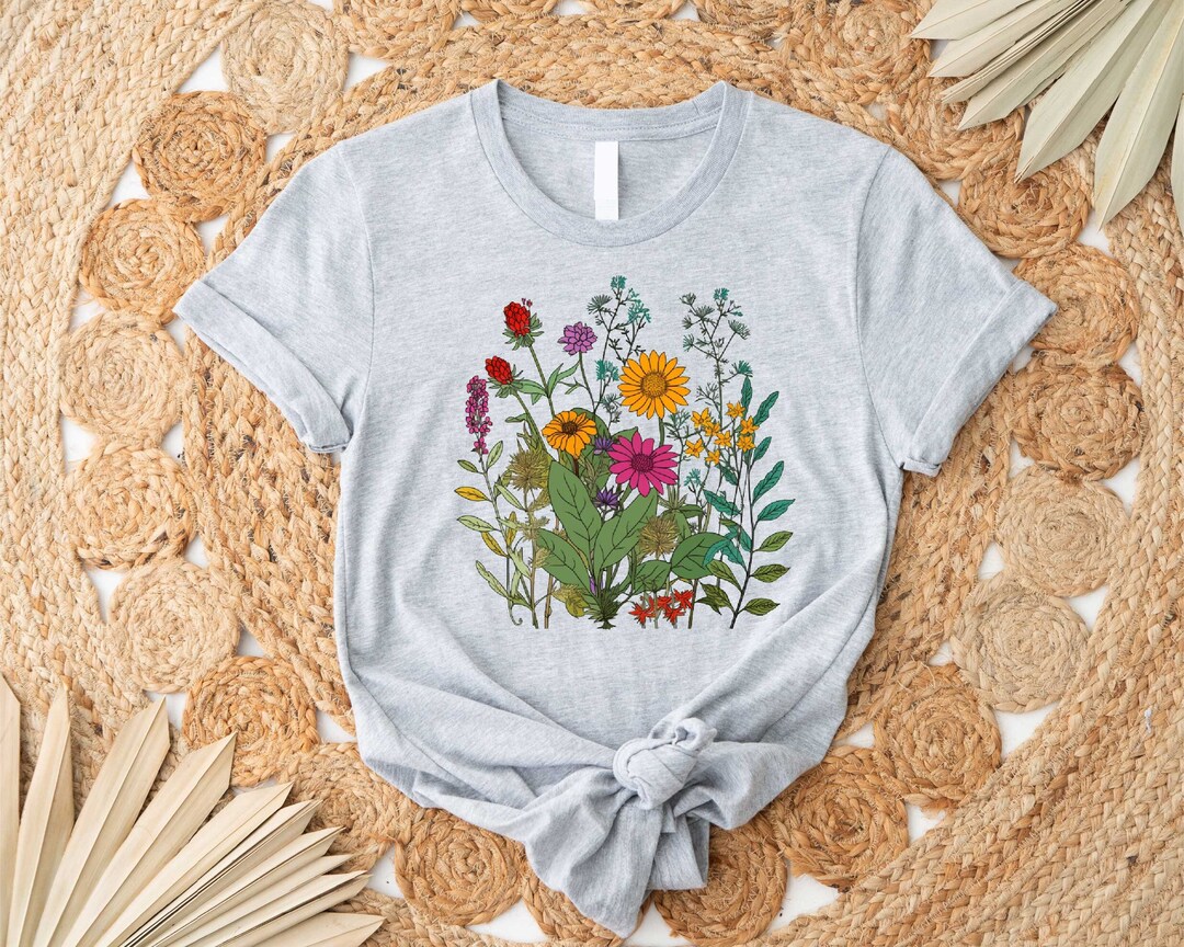 Wildflower Tshirt, Wild Flowers Shirt, Floral Tshirt, Flower Shirt ...