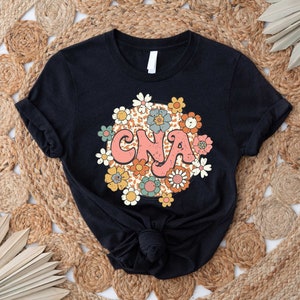 CNA Shirts, Nurse Shirt, CNA Gifts, Floral CNA Tee, Nurse Gifts, Cna ...