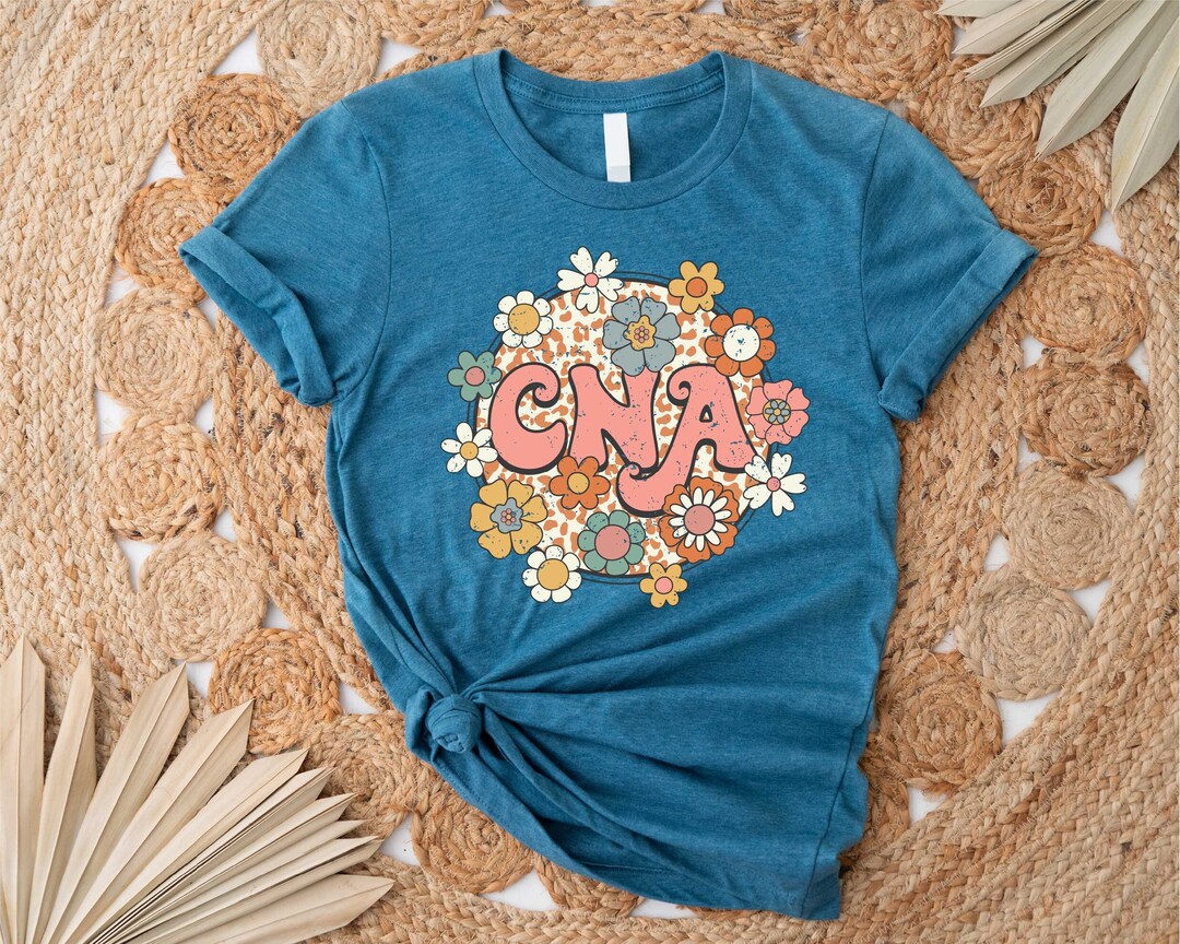 CNA Shirts, Nurse Shirt, CNA Gifts, Floral CNA Tee, Nurse Gifts, Cna ...