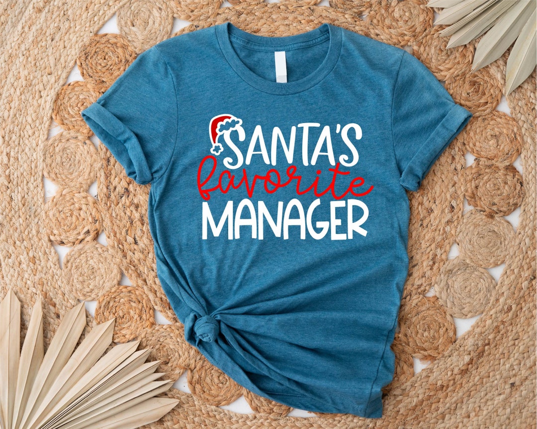 Mom Boss Manager Merry Shirt, Office Party Christmas Santa's Favorite ...