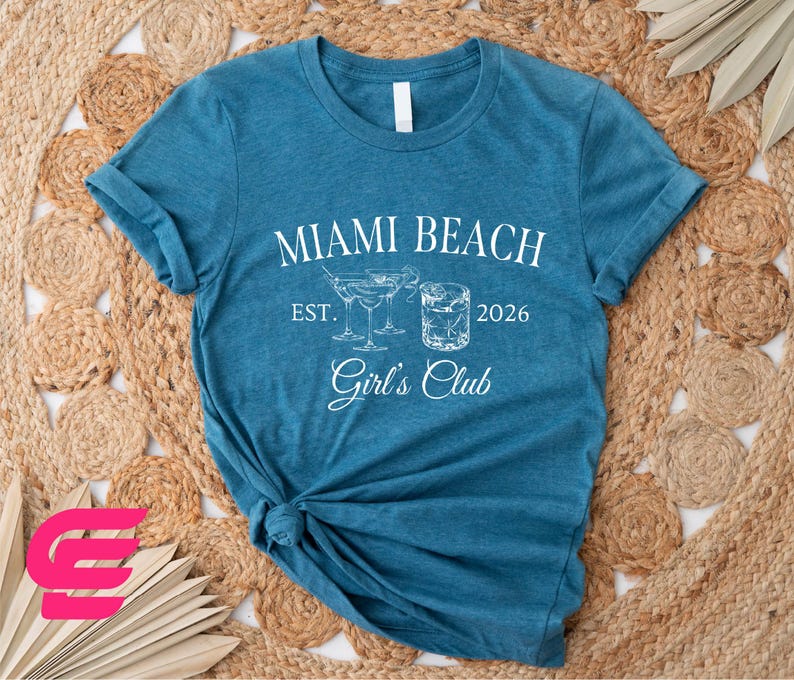 Miami Beach Girls Club Shirt, Bachelorette Party Shirt, Weddign Shirt ...