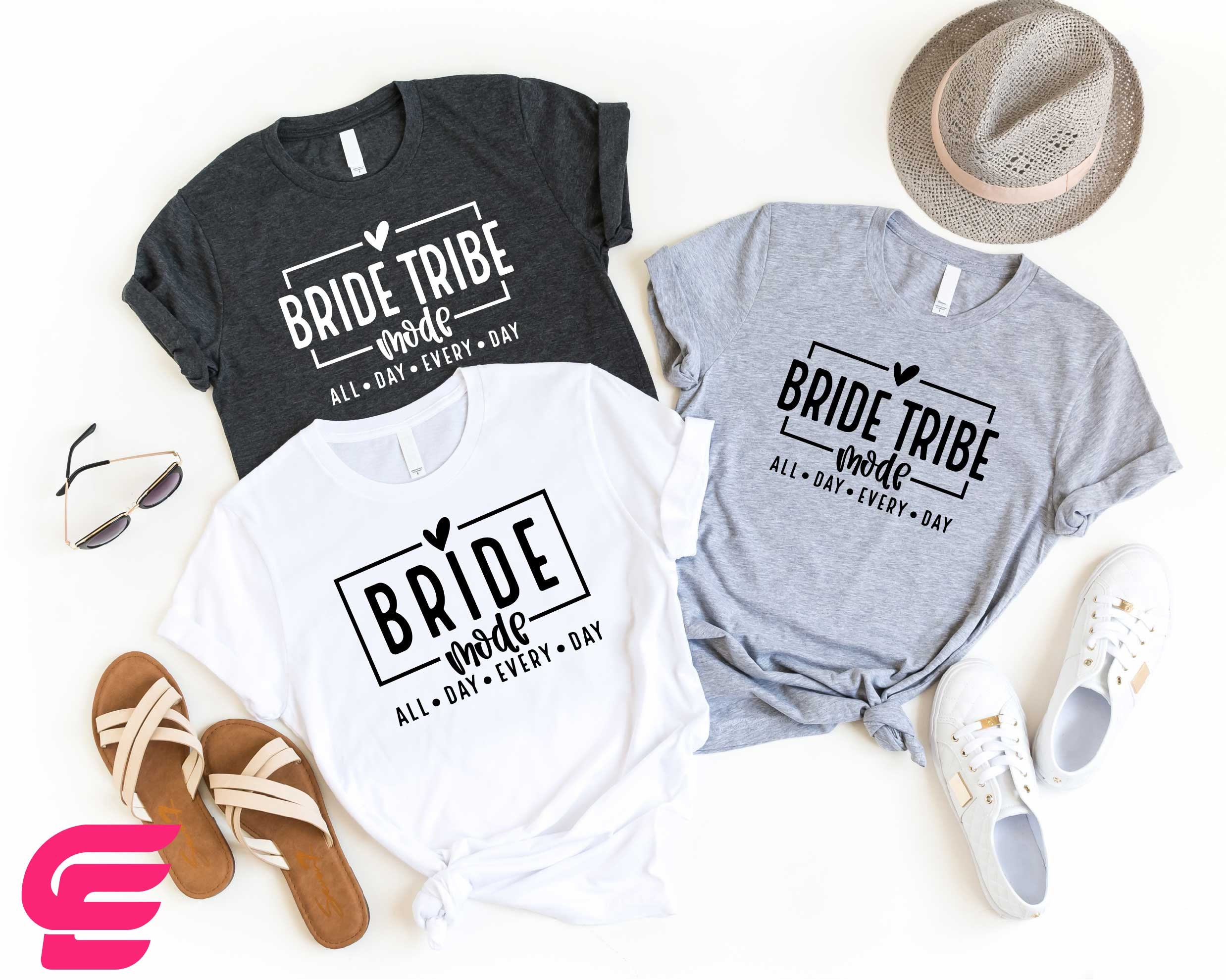 Bride Mode on Shirt, Bride Tribe Mode Shirt, Wedding Shirt, Team Bride ...