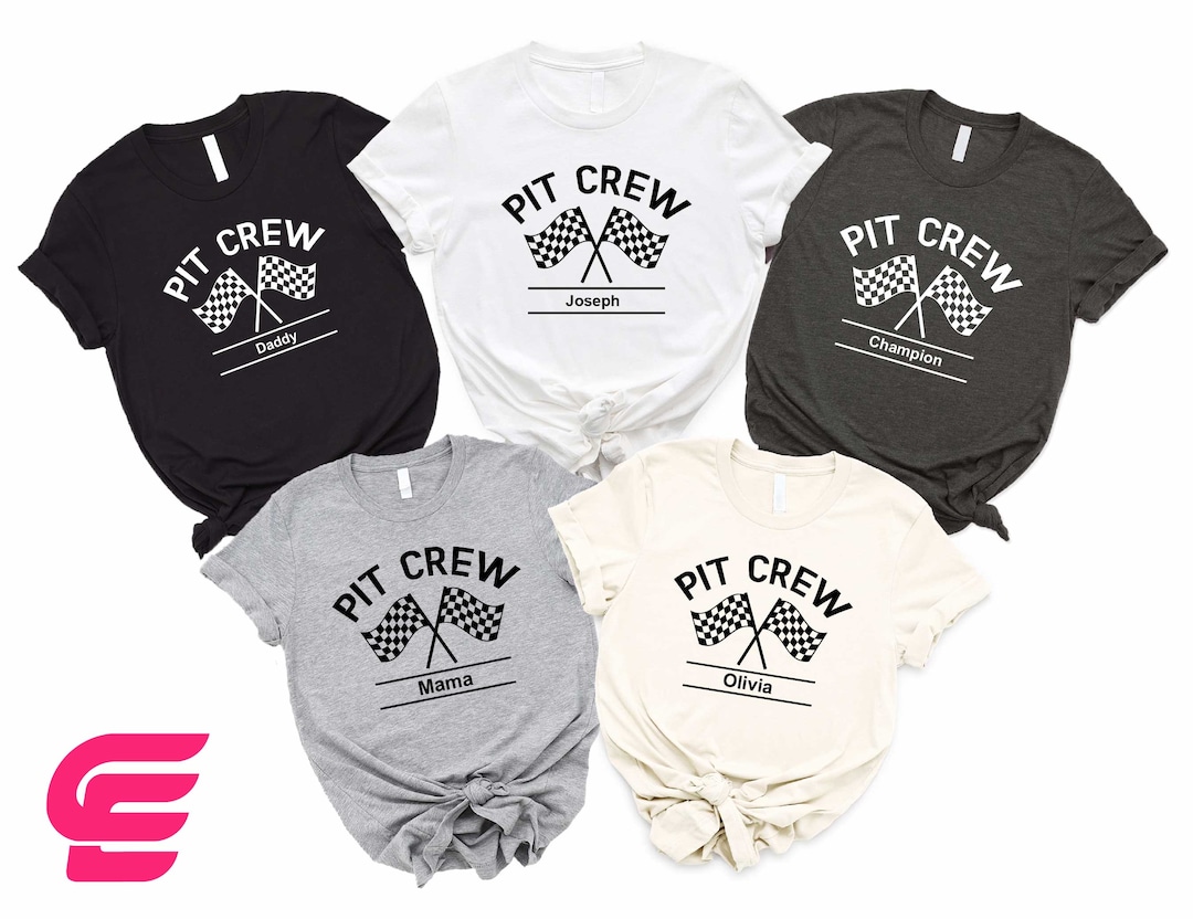 Custom Pit Crew Shirt,race Car Family Shirt,family Matching T-shirt ...