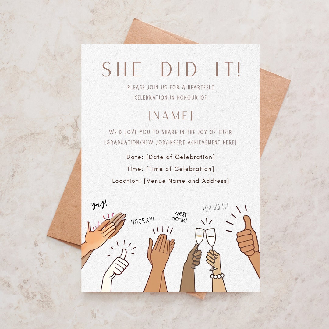 Milestone Moments Invitation Template Canva, Print and Digital Invite ...