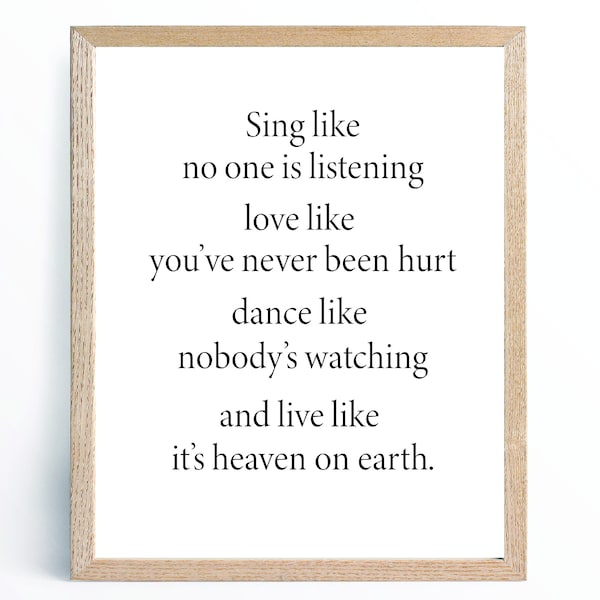 Sing Like No One is Listening - Etsy