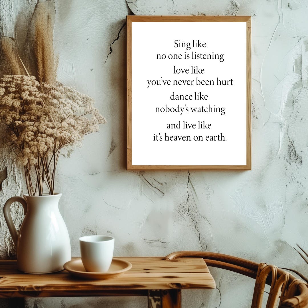 Sing Like No One is Listening Uplifting Inspirational Quote. Beautiful ...