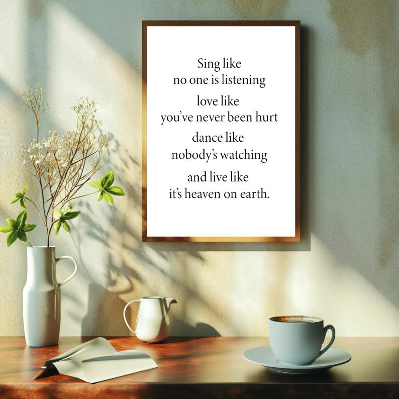 Sing Like No One is Listening Uplifting Inspirational Quote. Beautiful ...