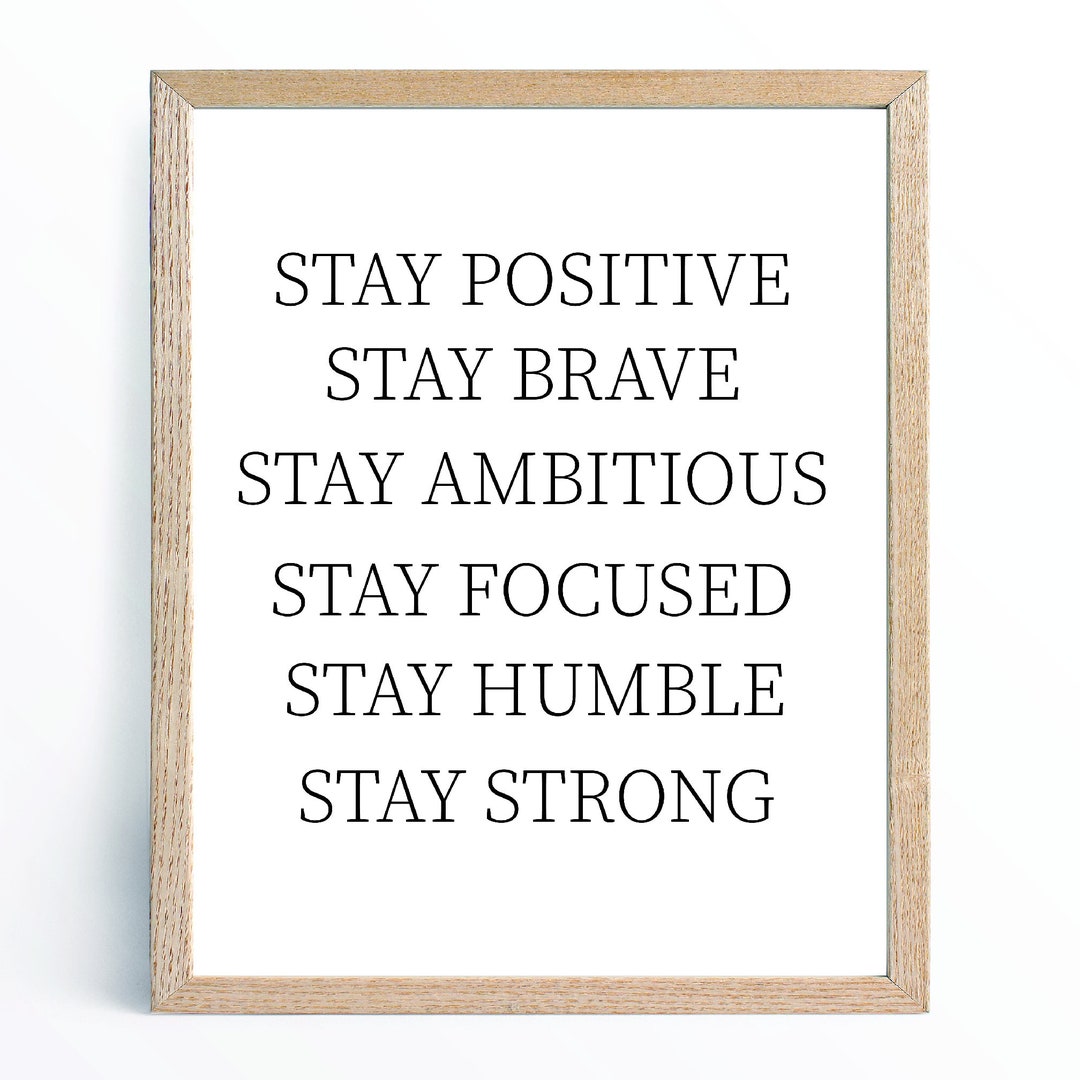 Printable Positive Motivational Inspirational Life Quote. Home Decor ...