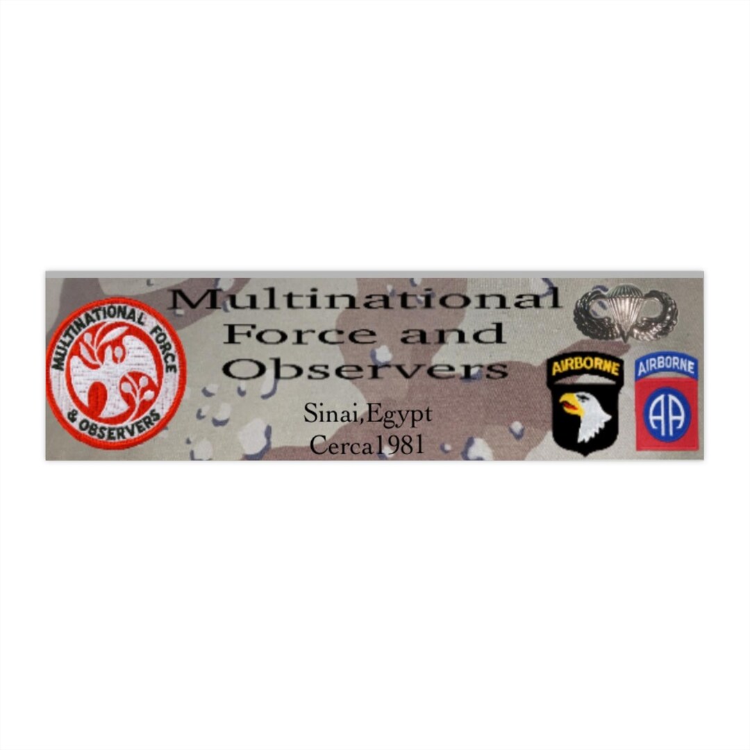 M F O Bumper Sticker Military Car Decal, International Peacekeeping ...