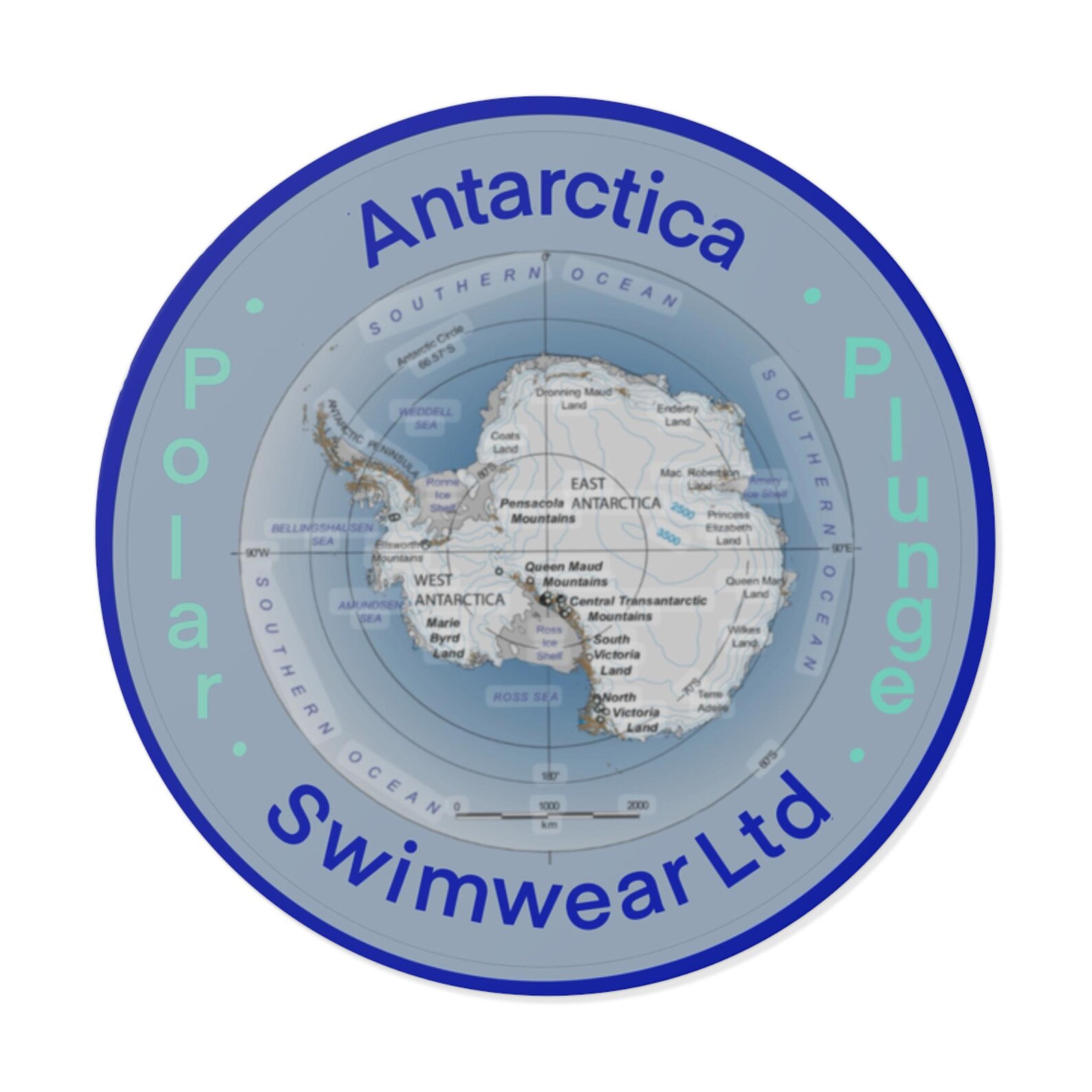 Antarctica Swimwear Vinyl Stickers, Waterproof Decals, Travel Journal ...