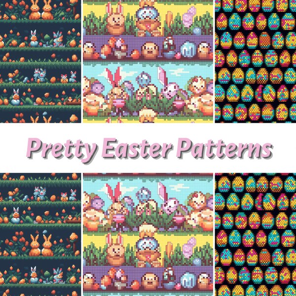 Pixel Easter Eggs - Etsy