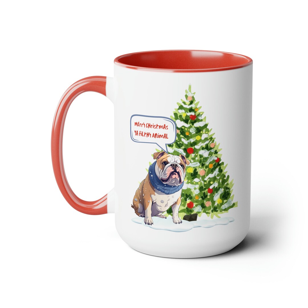 Merry Christmas Ya Filthy Animal: Christmas Mug two-tone Coffee Mugs ...