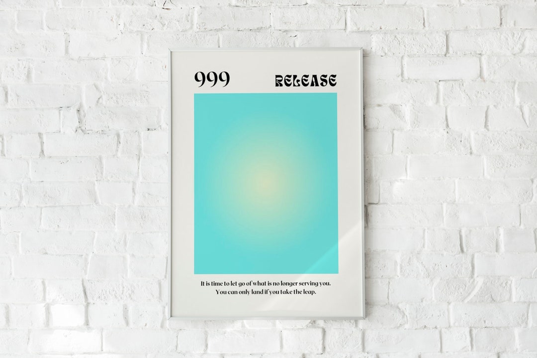 Angel Number 999 Poster Aura Poster Print Wall Decor - Etsy