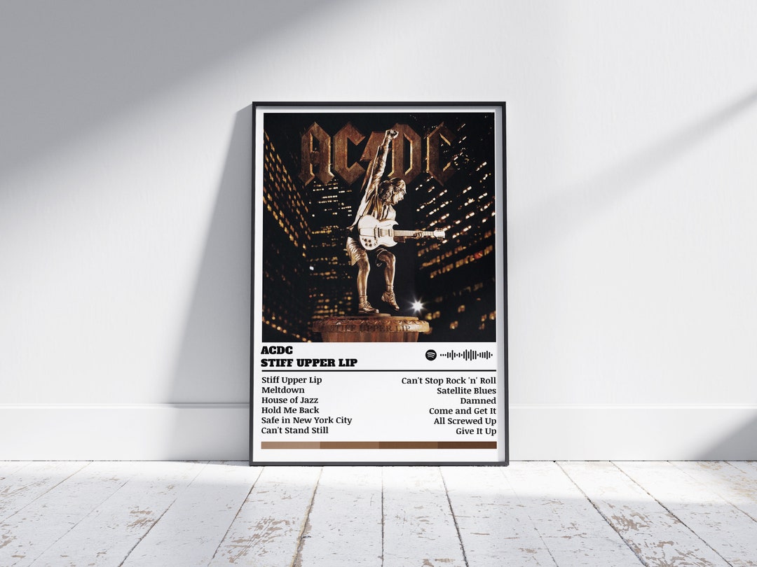 Acdc Poster Print Stiff Upper Lip Poster Music Poster - Etsy