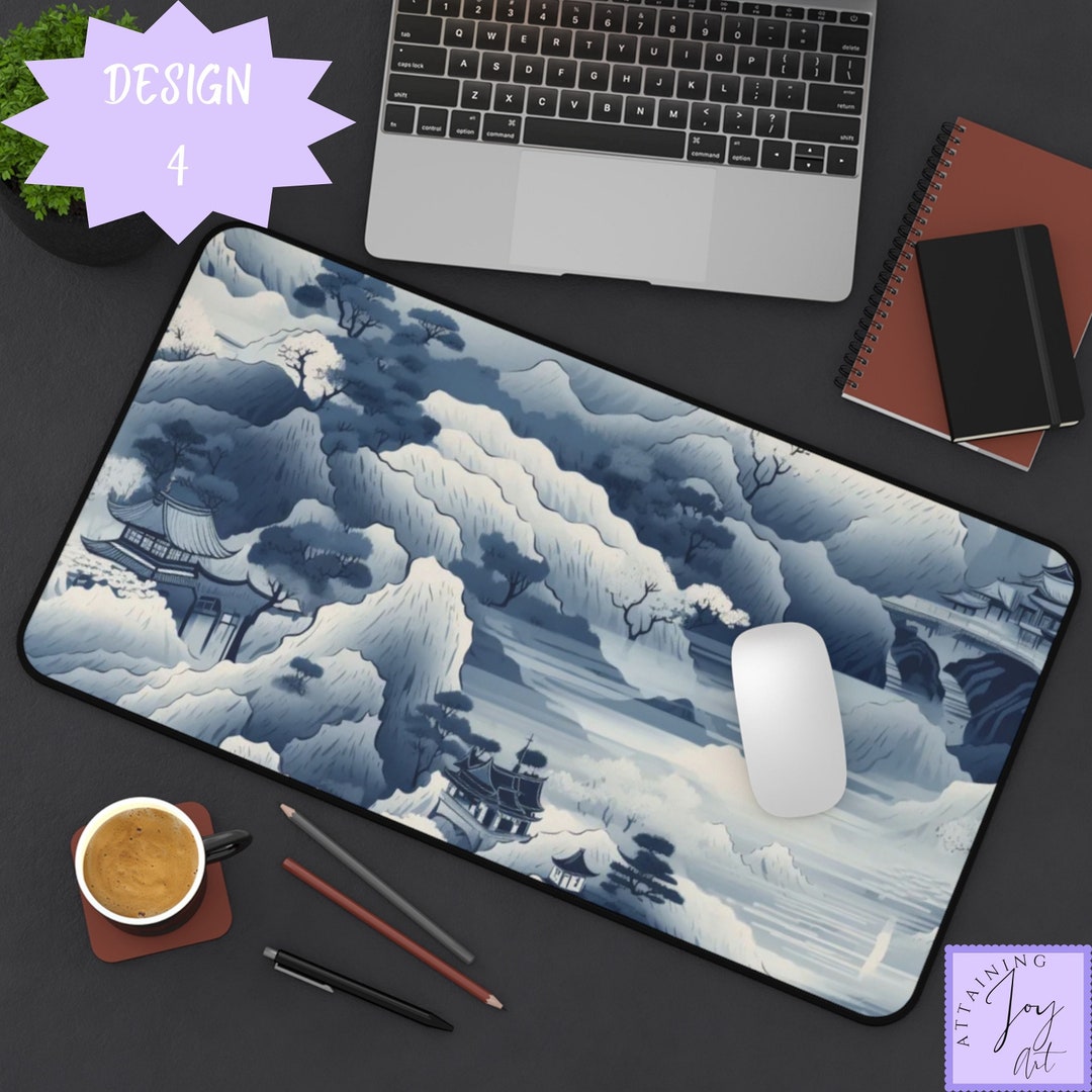 Blue Desk Mat Cute Japanese Deskmat Fun Blueberry Design - Etsy