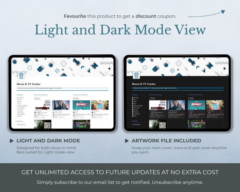 Movie TV Series Tracker Notion Template | Movie Tracker, Series Watch ...