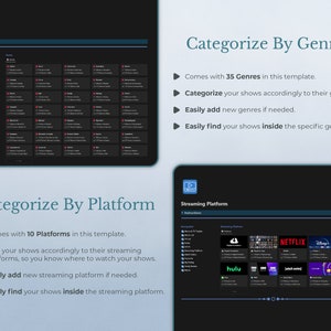 Movie TV Series Tracker Notion Template | Dark, Movie Tracker, Series ...