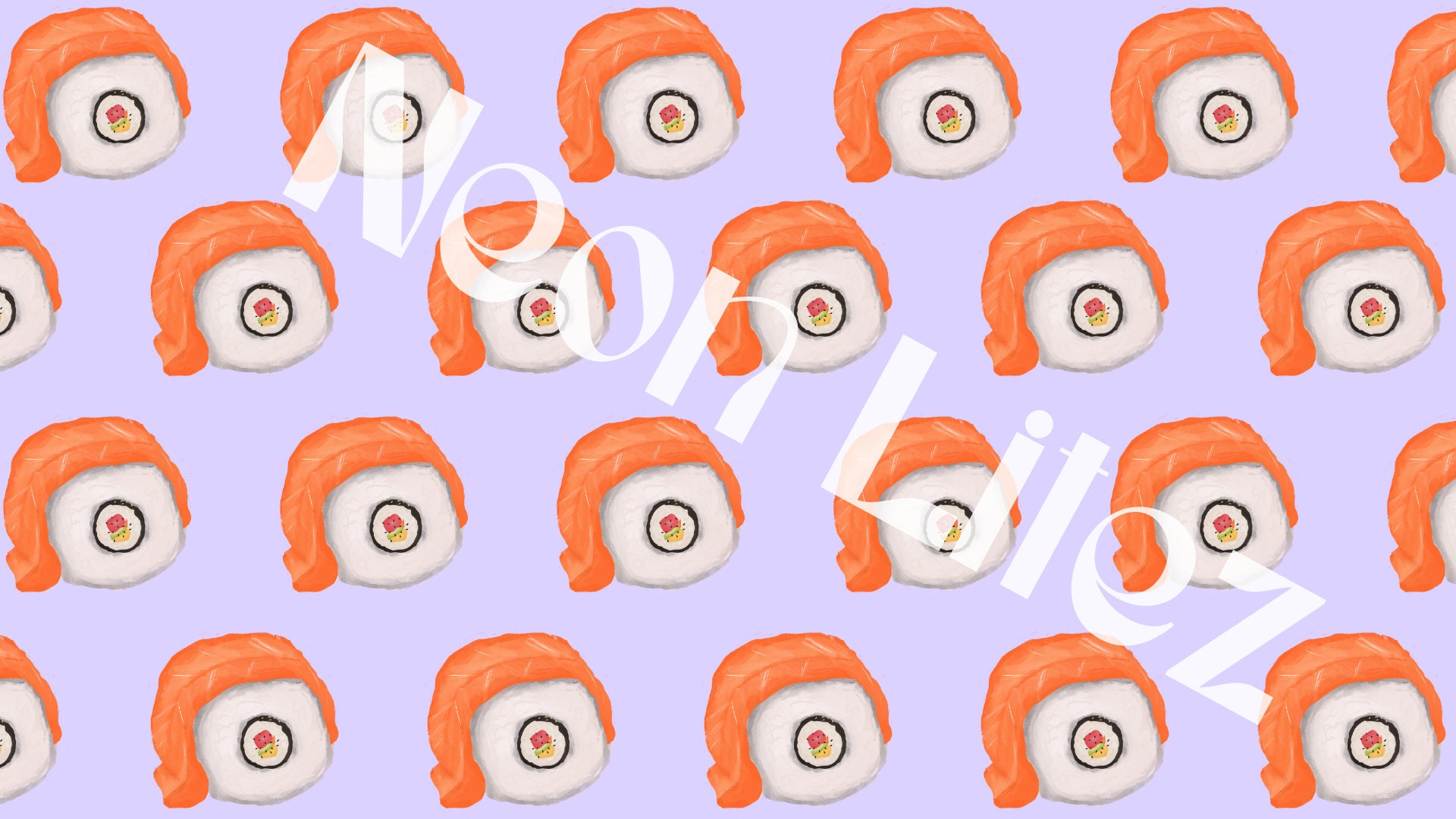 Cute Sushi Digital Desktop Wallpaper-computer/pc/macbook/laptop/windows ...